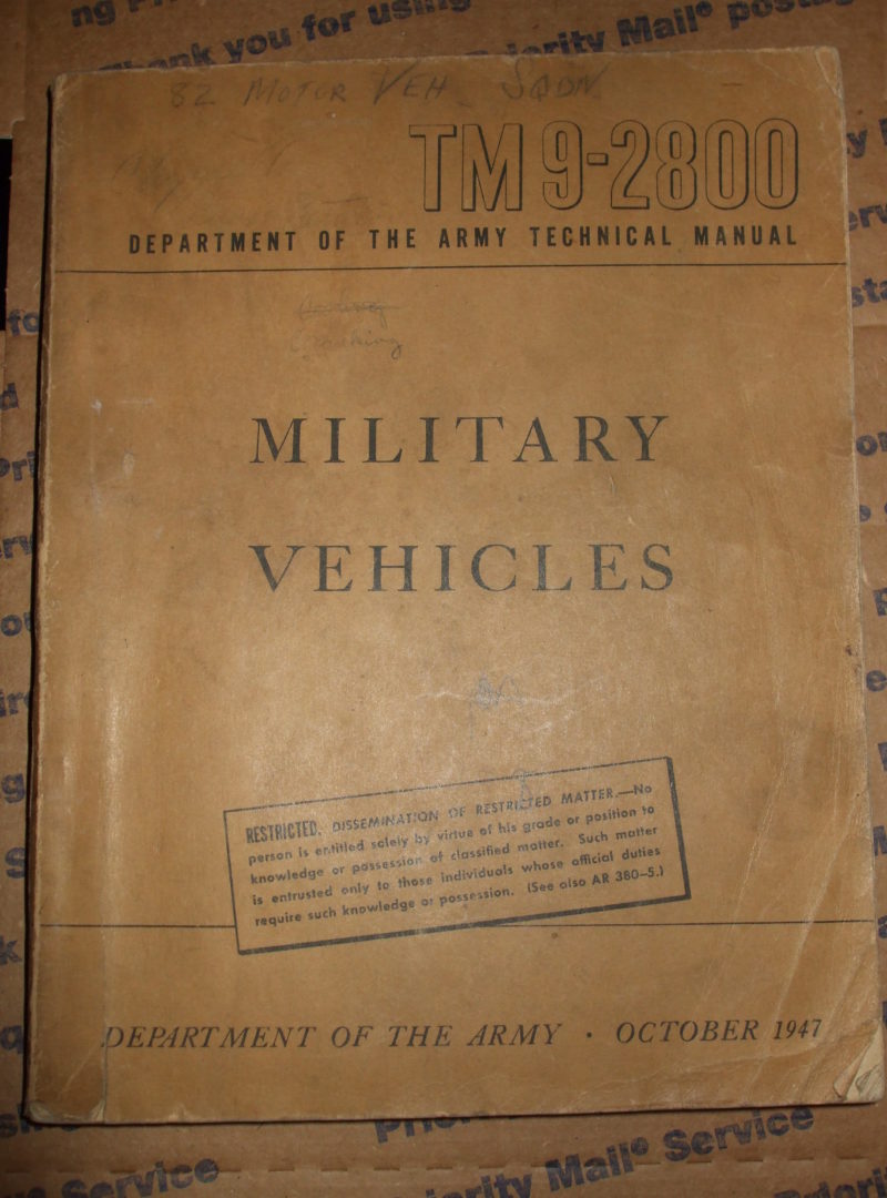 TM 9-2800, DOA TM, Military Vehicles : 1947 – Powder River Ordnance