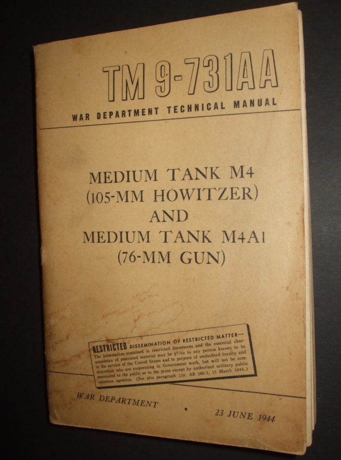 TM 9-731AA, War Department Technical Manual, Medium Tank M4 (105-MM ...